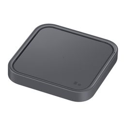 Samsung Induktions-Ladeger&auml;t "Wireless Charger Pad mit Adapter EP-P2400T", grau (dunkelgrau), B:12cm H:8cm T:20cm, Ladeger&auml;te, Induktions-Ladeger&auml;t