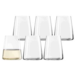 Glas ST&Ouml;LZLE "Becher Power 380 ml 6er Set transparent", bunt (transparent), 6 tlg., Glas, Trinkgef&auml;&szlig;e, Glas