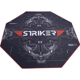 Bodenschutzmatte Hyrican "Hyrican Striker Gaming Stuhlunterlage/Bodenschutzmatte 1100x1100x2mm", rot, B:110cm H:2mm L:110cm, Kunststoff, Bodenschutzplatten, Bodenschutzmatte, 8- eckige Form