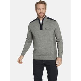 Troyer Jan Vanderstorm "Pullover DAIN", Herren, Gr. XXXL, grau (grau melange), Obermaterial: 50% Baumwolle CO. 50% Polyacryl PAN., unifarben, normal, ohne Ausschnitt, Pullover Troyer
