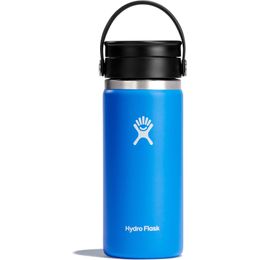 Trinkflasche Hydro Flask "Wide Flex Sip Lid", blau (cascade), H:20,1cm, Edelstahl, Trinkflaschen, Trinkflasche, doppelwandige Vakuumisolierung h&auml;lt die Temperatur stundenlang