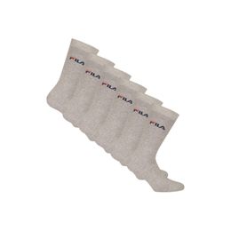 Kurzsocken Fila "Socken 6er Pack", Damen, Gr. 43-46, grau, Obermaterial: 80% Baumwolle CO. 18% Polyester PES. 2% Elasthan EL., Socken Kurzsocken