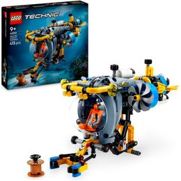 Konstruktionsspielsteine Lego "Tiefseeforscher U-Boot (42201), Lego Technic", bunt, Spielbausteine, Kinder, Kunststoff, Konstruktionsspielsteine, Made in Europe
