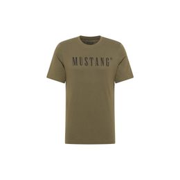 T-Shirt Mustang "T-Shirt Style Austin 1er Pack", Herren, Gr. L, gr&uuml;n (olivgr&uuml;n), Obermaterial: 100% Baumwolle CO(Bio)., Shirts T-Shirt