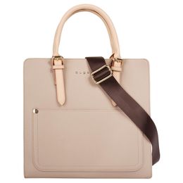 Henkeltasche Bugatti "ELLA", Damen, Gr. B/H/T: 29cm x 25cm x 10cm onesize, beige, Kunstfaser, unifarben, Taschen Henkeltasche