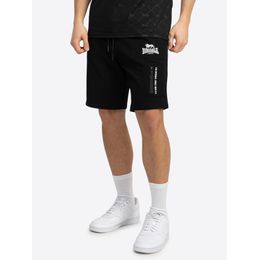 Shorts Lonsdale, Herren, Gr. L, N-Gr, schwarz-wei&szlig; (schwarz, wei&szlig;), Obermaterial: 90% Polyamid, 10% Elasthan, Hosen Shorts
