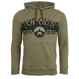 Hoodie Top Gun "Hoodie TG20201123", Herren, Gr. 3XL, gr&uuml;n (olive), Obermaterial: 50% Baumwolle CO. 50% Polyester COOLMAX PES(Coolmax)., Pullover Hoodie