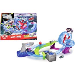 Autorennbahn DICKIE TOYS "White Shark", bunt, Autorennbahnen, Kinder, Kunststoff, Autorennbahn, inklusive Spielzeugauto; mit Licht und Sound