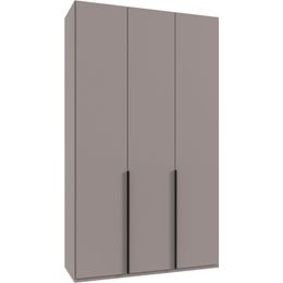 Kleiderschrank wimex "Mugano,in 5 Breiten,2 H&ouml;hen,2 Tiefen, viele Farben, Made in Germany", saharagrau, griffe schwarz, B:135cm H:236cm T:58cm, Holzwerkstoff, Schr&auml;nke, Kleiderschrank, mit langen Griffen aus Metall, mit oder ohne Spiegel