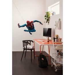 Wandtattoo Komar "Marvel Spider-Man Epic Swinging", blau (blau,rot), Disney, Folie, Wandtattoos, Wandtattoo, 70 x 100 cm (Breite x H&ouml;he) - Kinderzimmer, Wandsticker