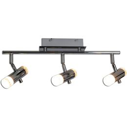 N&auml;ve N&Auml;VE LED Deckenleuchte "Garda", silber (chrom, klar), 3, &Oslash; 3,5cm H: 17cm, 1 Stk., Leuchten, Spots verstellbar, LED Deckenleuchte