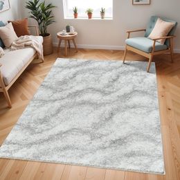 Hochflor-Teppich LIVABLISS "GENOVA", grau, B:160cm H:37mm L:213cm, Kunstfaser, Teppiche, Hochflor-Teppich