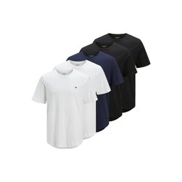 Jack & Jones T-Shirt JACK & JONES "T-Shirt JPRBLABRODY TEE CREW NECK 5PK 5er Pack", Herren, Gr. S, bunt (wei&szlig;, blau, schwarz), Obermaterial: 100% Baumwolle CO., Shirts T-Shirt
