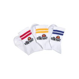 Sportsocken Ellesse "Pullo 3Pk Socks", Herren, Gr. 7, bunt (wei&szlig;, bunt), Obermaterial: 67% Baumwolle, 24% Polyester, 7% Polyamid, 2% Elasthan, Socken Sportsocken, f&uuml;r sportliche Aktivit&auml;ten und Alltag, sportlicher Stil