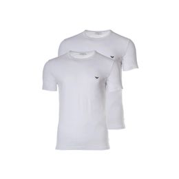 T-Shirt Emporio Armani "T-Shirt 2er Pack", Herren, Gr. S, wei&szlig;, Obermaterial: 95% Baumwolle CO. 5% Elasthan EL., Shirts T-Shirt