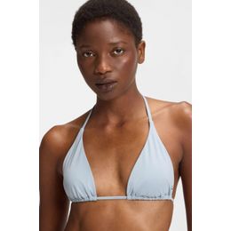 Triangel-Bikini-Top BOSS "CI TRIANGLE", Damen, Gr. XS, N-Gr, blau (lt, pastel blau), Microfaser, Obermaterial: 80% Polyamid, 20% Elasthan, Bikini-Oberteile Triangel-Bikini-Top, zum mixen, mit herausnehmbaren Polstern, schnelltrocknend