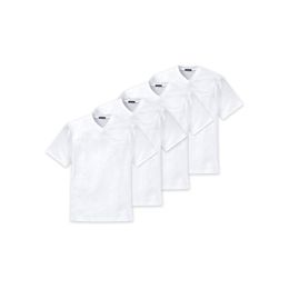 T-Shirt Schiesser "T-Shirt American T-Shirt 4er Pack", Herren, Gr. XL, wei&szlig;, Obermaterial: 100% Baumwolle CO., Shirts T-Shirt
