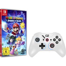 Ubisoft Spielesoftware "NSW Mario Rabbids Sparks of Hope & NSW PRO PAD X", wei&szlig; (ohne farbbezeichnung), Nintendo Switch, Spielesoftware, Spielesoftware