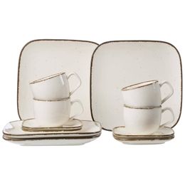 Ritzenhoff & Breker Geschirr-Set RITZENHOFF & BREKER "Kaffeeservice Casa 12er Set", beige (creme), 12 tlg., Porzellan, Geschirr-Sets, Geschirr-Set