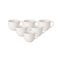 Villeroy & Boch Espressotasse VILLEROY & BOCH "Mokka- / Espressotassen Afina 50 ml 6er Set wei&szlig;", wei&szlig;, Porzellan, Trinkgef&auml;&szlig;e, Espressotasse