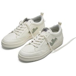 Sneaker FLAMINGOS LIFE "ROLAND V.10", Herren, Gr. 38, wei&szlig; (pearl laurel), Synthetik, Textil, Schuhe Sneaker, veganer Sneaker, Obermaterial aus 70% Maisresten