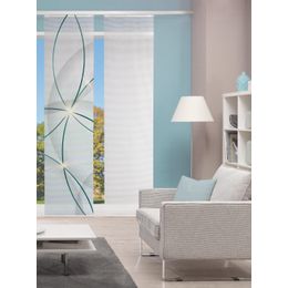 Schiebegardine Vision S "SCHIEBEVORHANG DIGITALDRUCK BAMBUS-OPTIK 'BLINKI'", blau, B:60cm H:260cm, Polyester, Gardinen, Schiebegardine, DIGITALDRUCK - INDIVIDUELL K&Uuml;RZBAR
