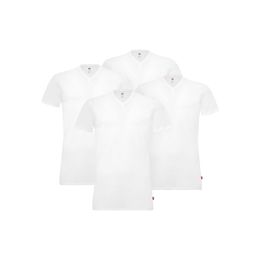 Levi's T-Shirt LEVI'S "T-Shirt 4er Pack", Herren, Gr. XL, wei&szlig;, Obermaterial: 95% Baumwolle CO. 5% Elasthan EL., Shirts T-Shirt