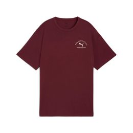 T-Shirt Puma "CLASS RELAXED TEE", Damen, Gr. L, rot (ruby shimmer), Jersey, Obermaterial: 100% Baumwolle, unifarben, relaxed fit normal, Rundhals, Shirts T-Shirt, Kurzarm, ohne Verschluss, Rundhalsausschnitt