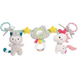 babyFEHN Kinderwagenkette FEHN "Aiko & Yuki", bunt, Greifspielzeug, BabyL:40cm, Pl&uuml;sch, Softvelour, Kinderwagenkette, L:40cm