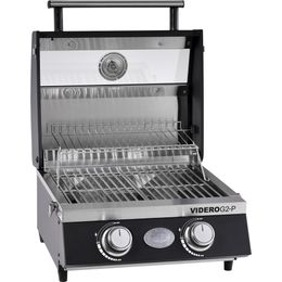 R&ouml;sle Gasgrill R&Ouml;SLE "BBQ-Portable VIDERO G2-P", schwarz, B:47cm H:34,5cm, Grills, Gasgrill, tragbar, variable Temperatursteuerung, Betrachtungsfenster