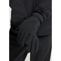 Fleecehandschuhe Jack Wolfskin "HIGHLOFT GLOVE W", Damen, Gr. L (42/44), schwarz, Materialmix, Handschuhe Fleecehandschuhe