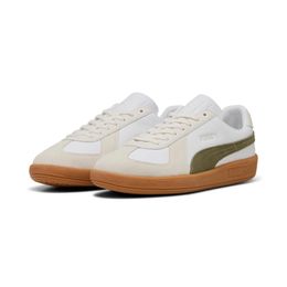 Sneaker Puma "ARMY TRAINER", Herren, Gr. 46, Puma wei&szlig;, Puma olive, gum, Leder, mehrfarbig, Schuhe Sneaker