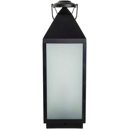 N&auml;ve N&Auml;VE LED Dekolicht "Doris", schwarz, 1, H: 60cm, 1 Stk., Leuchten, Laterne, eckig, Flammeneffekt, Timerfunktion, schwarz, Glas matt, LED Dekolicht