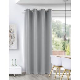 Vorhang HOMING "Mia" Gr. 1, grau (anthrazit), B:140cm H:245cm, Polyester, Gardinen, Vorhang, Fertigschal