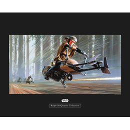 Bild Komar "Star Wars Classic RMQ Endor Speeder", bunt (farbe bild(er): bunt), B:50cm H:40cm, Holz, Papier, Bilder, Bild, Wandbild zur Dekoration im Kinderzimmer - ohne Rahmen