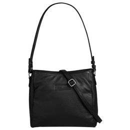 Shopper Bruno Banani, Damen, Gr. B/H/T: 27cm x 25cm x 10cm onesize, schwarz, Leder, leicht gl&auml;nzend, unifarben, Taschen Shopper, echt Leder
