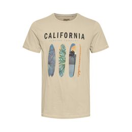 T-Shirt Blend "T-Shirt BHOrin", Herren, Gr. S, beige (oyster gray), Obermaterial: 100% Baumwolle CO., Shirts T-Shirt