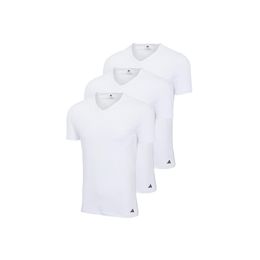 T-Shirt adidas originals "T-Shirt V-Neck Shirt, Active Core Cotton 3PK 3er Pack", Damen, Gr. XL, wei&szlig;, Obermaterial: 100% Baumwolle CO., Shirts T-Shirt