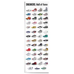 Poster Reinders "Sneakers - hall of fame", bunt (farbe bild(er): mehrfarbig), B:53cm H:158cm T:0,1cm, Bilder, Poster
