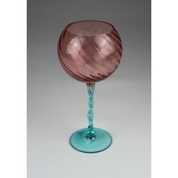 Cocktailglas AM Design "Handgefertigt", pink, blau, B:11cm H:22cm, Glas, Trinkgef&auml;&szlig;e, Cocktailglas, 3er Set