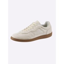 Sneaker Heine, Damen, Gr. 38, beige (sand), Synthetik, Schuhe Sneaker