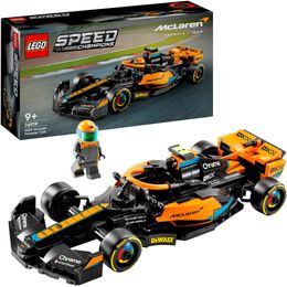 Konstruktionsspielsteine Lego "McLaren Formel-1 Rennwagen 2023 (76919), Lego Speed Champions", bunt, Spielbausteine, Kinder, Kunststoff, Konstruktionsspielsteine, Made in Europe