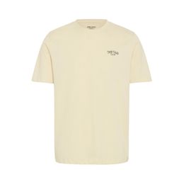 Rundhalsshirt Blend "Rundhalsshirt BHVAGNER", Herren, Gr. M, beige (bleached sand), Obermaterial: 100% Baumwolle CO., Shirts Rundhalsshirt