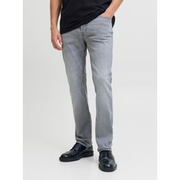 Jack & Jones Slim-fit-Jeans JACK & JONES "JJITIM JJORIGINAL AKM 004 / SQ 368 / SQ 031", Herren, Gr. 29, L&auml;nge 32, grau (grau denim), Denim/Jeans, Obermaterial: 76% Baumwolle, 22% Polyester, 2% Elasthan, Abriebeffekte, slim fit, Jeans Slim-fit-Jeans