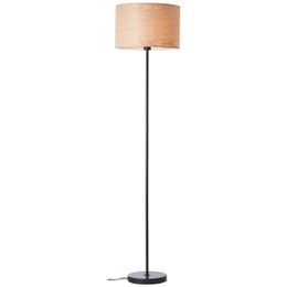 Brilliant Stehlampe "Romm", schwarz (holz hell, schwarz), 1, &Oslash; 38cm H: 161cm, 1 Stk., Leuchten, 1flg holz hell/schwarz, Stehlampe