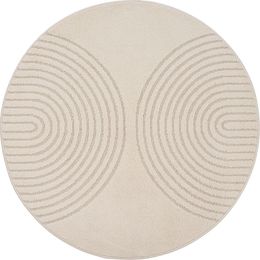 Teppich the carpet "Elisa", beige, H:12mm &Oslash;:120cm, Polypropylen, Teppiche, Teppich