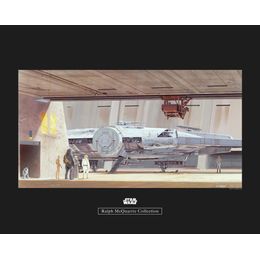 Bild Komar "Star Wars Classic RMQ Mos Eisley Hangar", bunt (farbe bild(er): bunt), B:50cm H:40cm, Holz, Papier, Bilder, Bild, Wandbild zur Dekoration im Kinderzimmer - ohne Rahmen