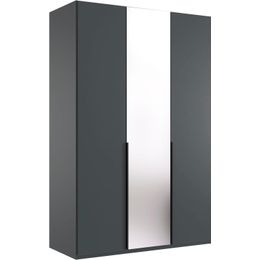 Kleiderschrank wimex "Mugano,in 5 Breiten,2 H&ouml;hen,2 Tiefen, viele Farben, Made in Germany", schwarz (grafit, griffe schwarz), B:135cm H:208cm T:58cm, Holzwerkstoff, Schr&auml;nke, Kleiderschrank, mit langen Griffen aus Metall, mit oder ohne Spiegel