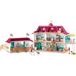 Spielwelt Schleich "HORSE CLUB, Lakeside Country House and Stable (42706)", bunt, Spielfigurenwelten, KinderB:96cm H:42cm T:24cm, Kunststoff, Spielwelt, Made in Europe, B:96cm H:42cm T:24cm