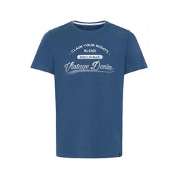 T-Shirt Blend "T-Shirt BHPillo", Herren, Gr. S, blau (schwarz denim), Obermaterial: 100% Baumwolle CO., Shirts T-Shirt